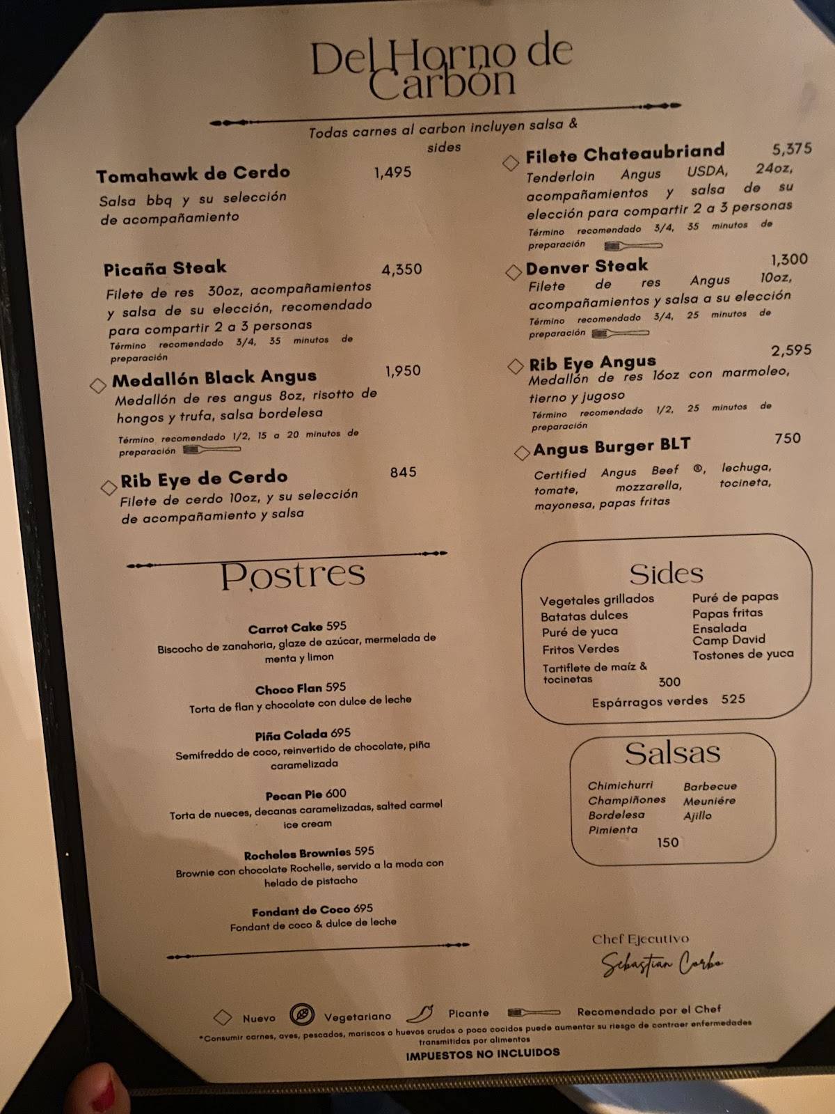 Carta del restaurante Camp David Ranch, Santiago De Los Caballeros ...