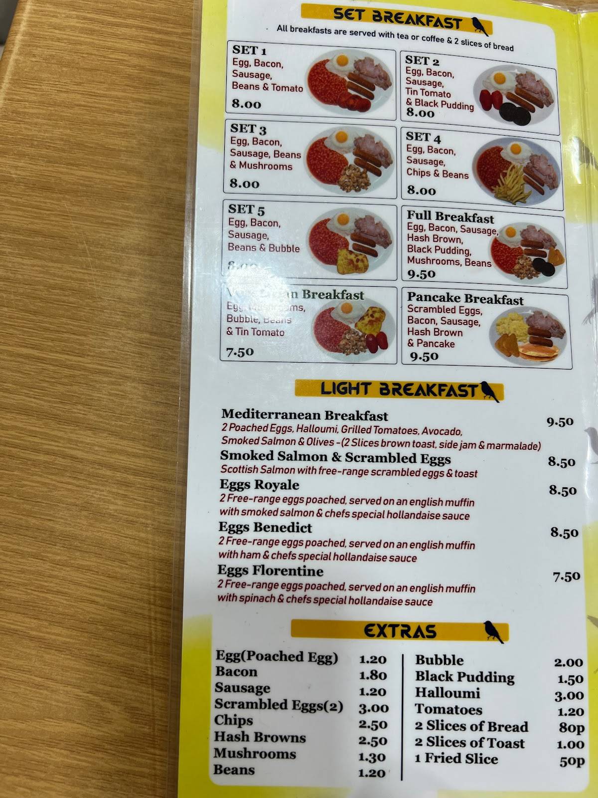 Menu at Canary Cafe & Restaurant, South Croydon