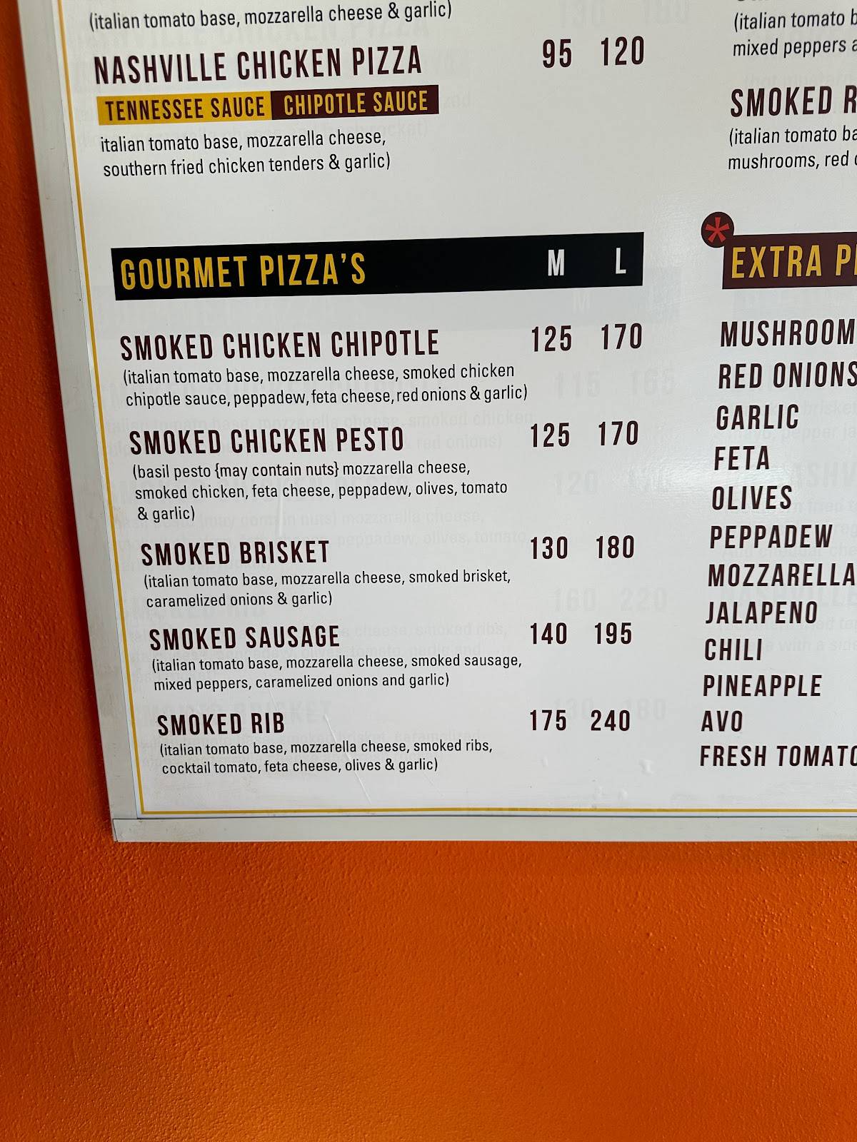 Menu at Smokey&Co Sybrand Park restaurant, Cape Town