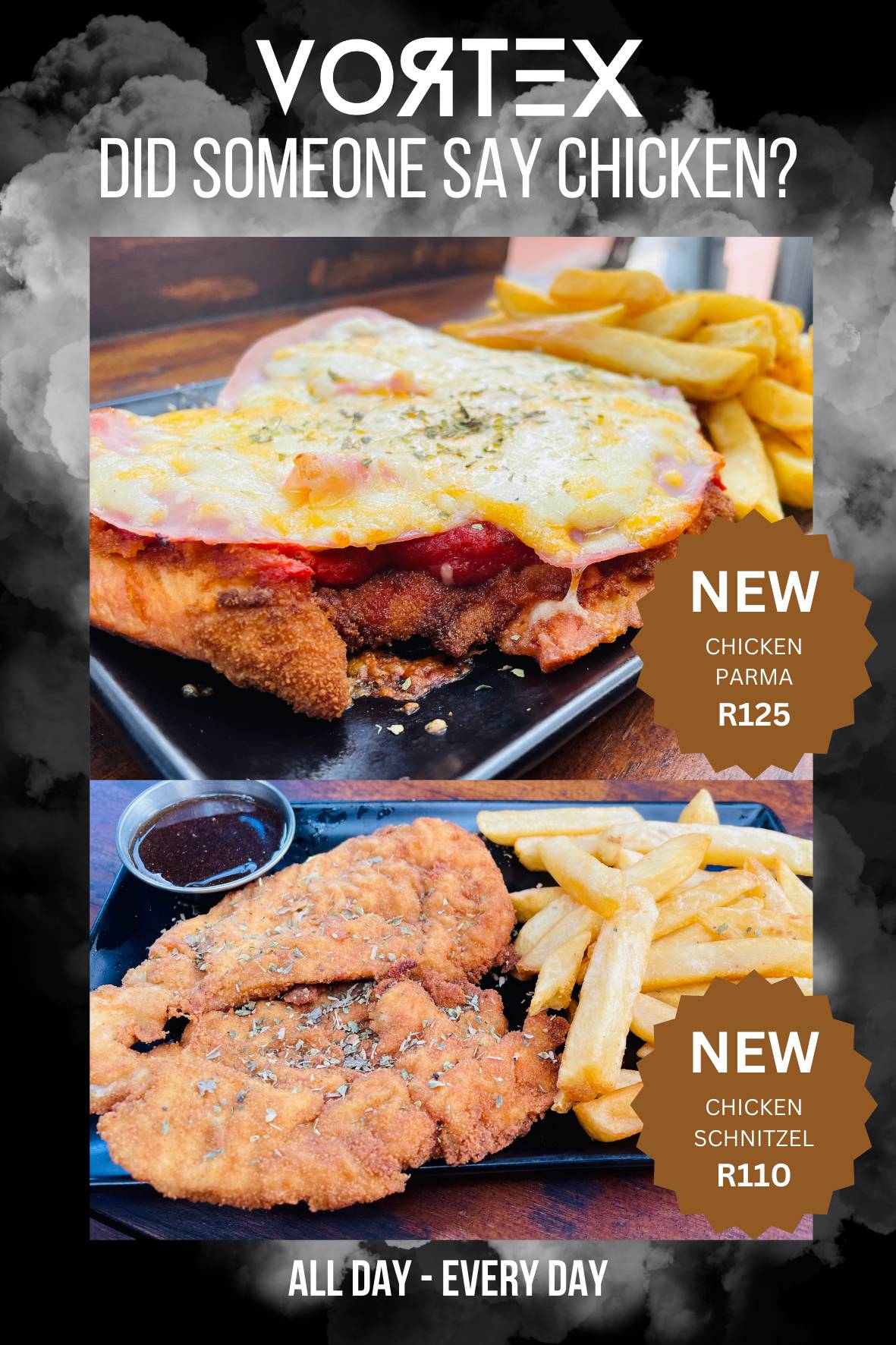 Menu at Vortex Shisha pub & bar, Cape Town