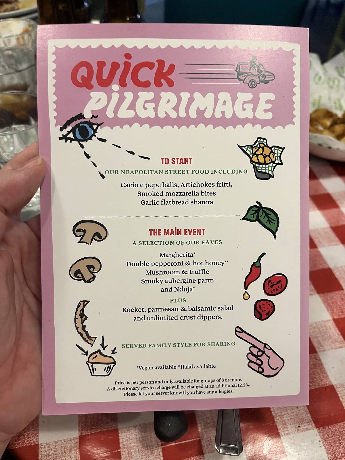 Menu at Pizza Pilgrims Cardiff restaurant, Cardiff
