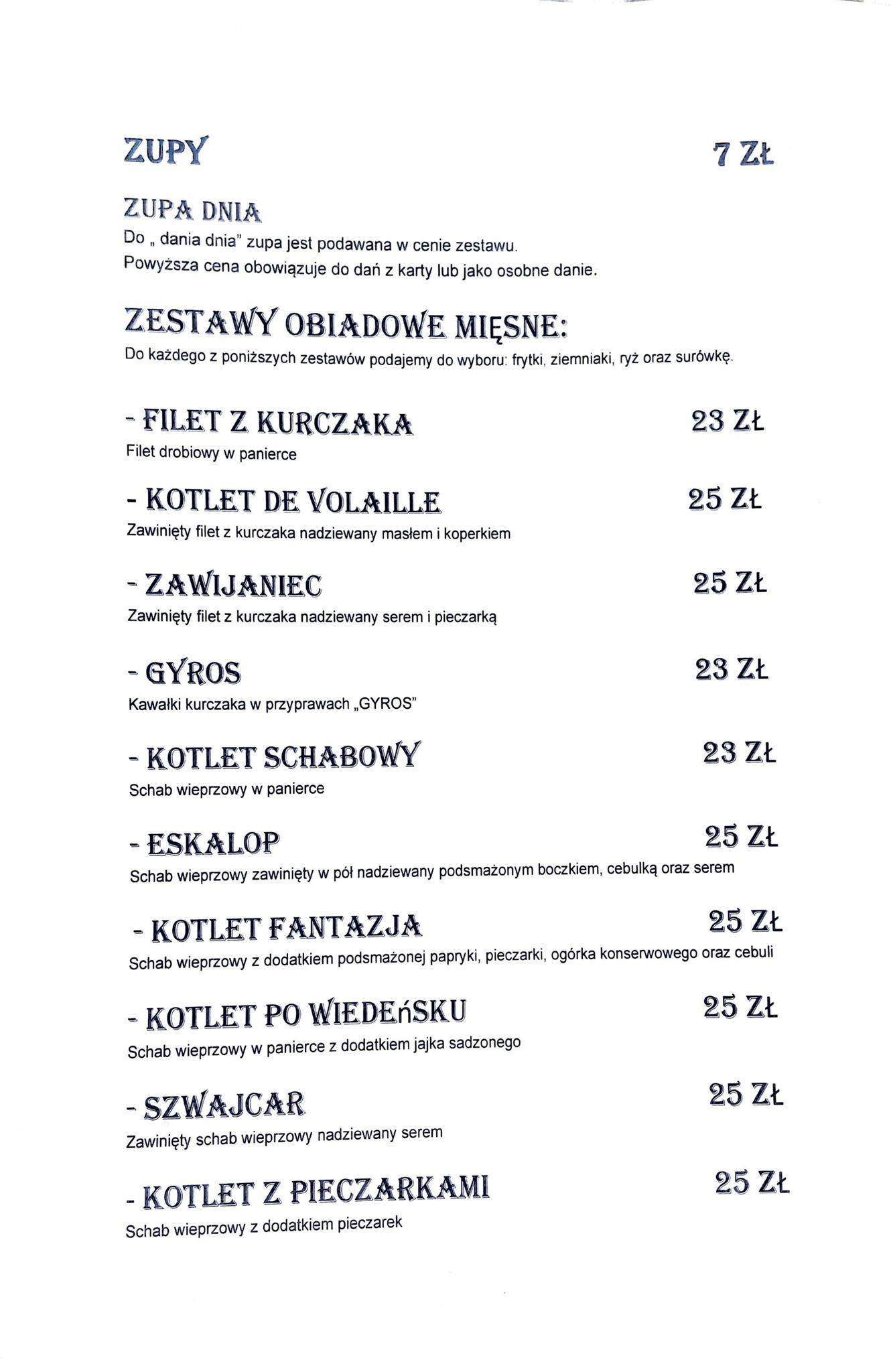 Menu at Carin Caffe cafe, Świętochłowice