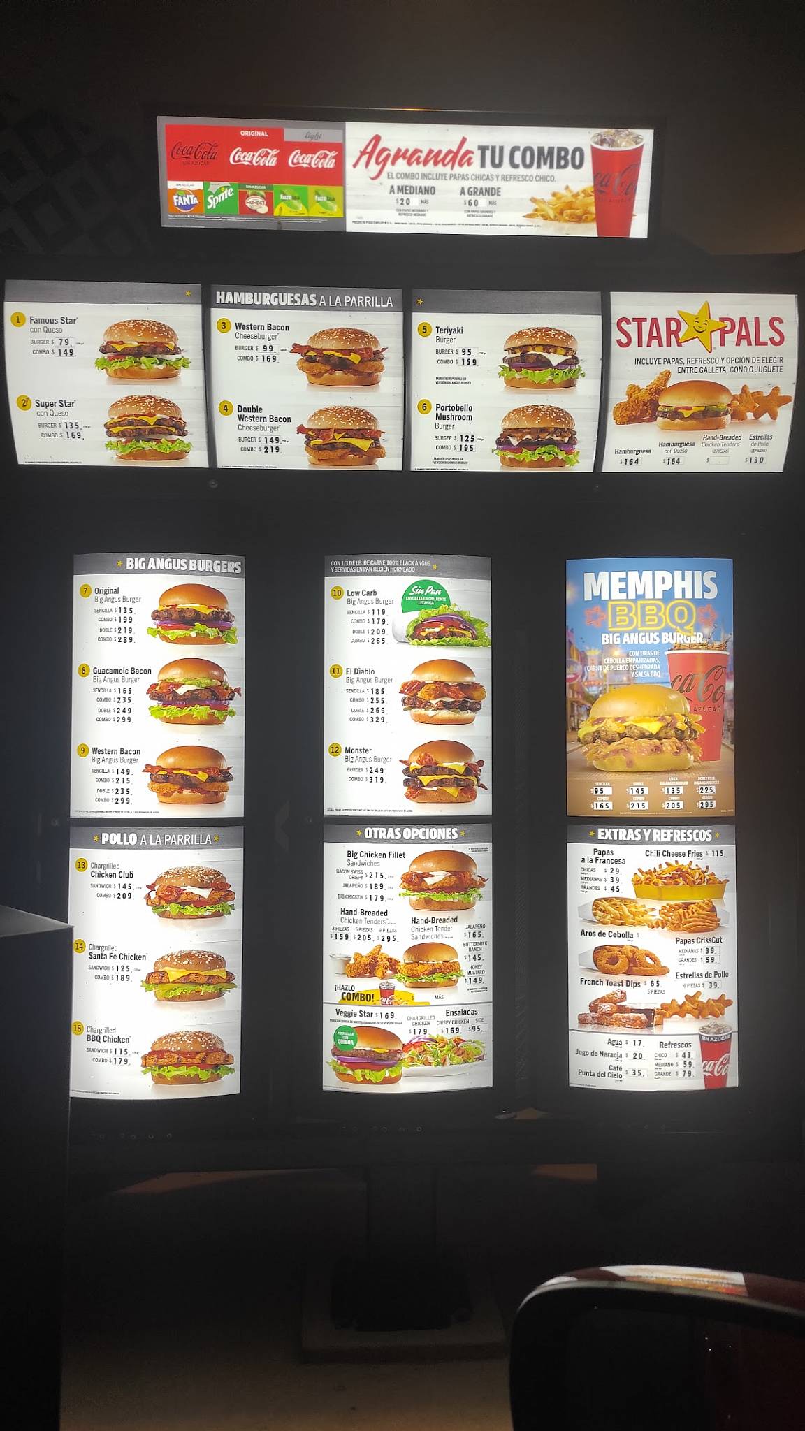 Carta del restaurante Carl’s Jr. Caucel, Caucel