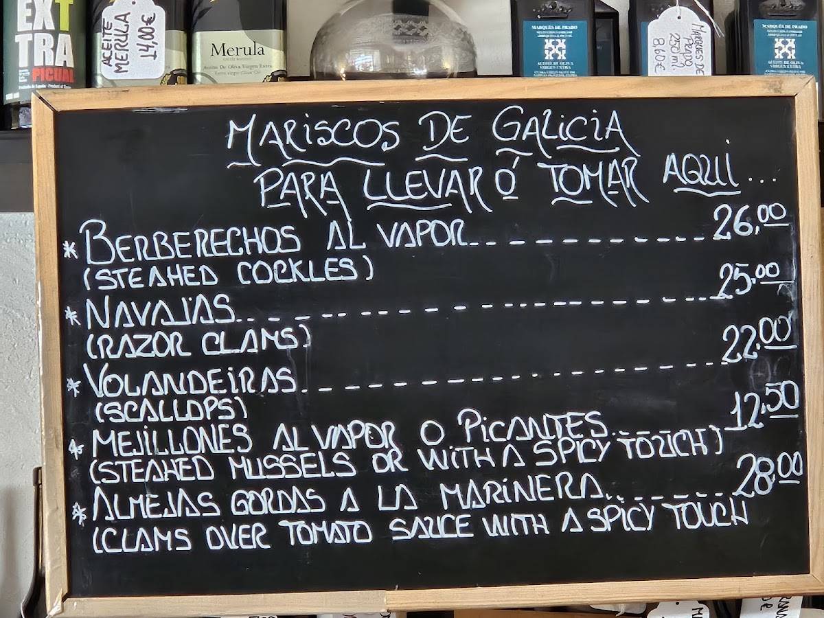 Menu at Casa Varona restaurant, Madrid, Pl. de Matute