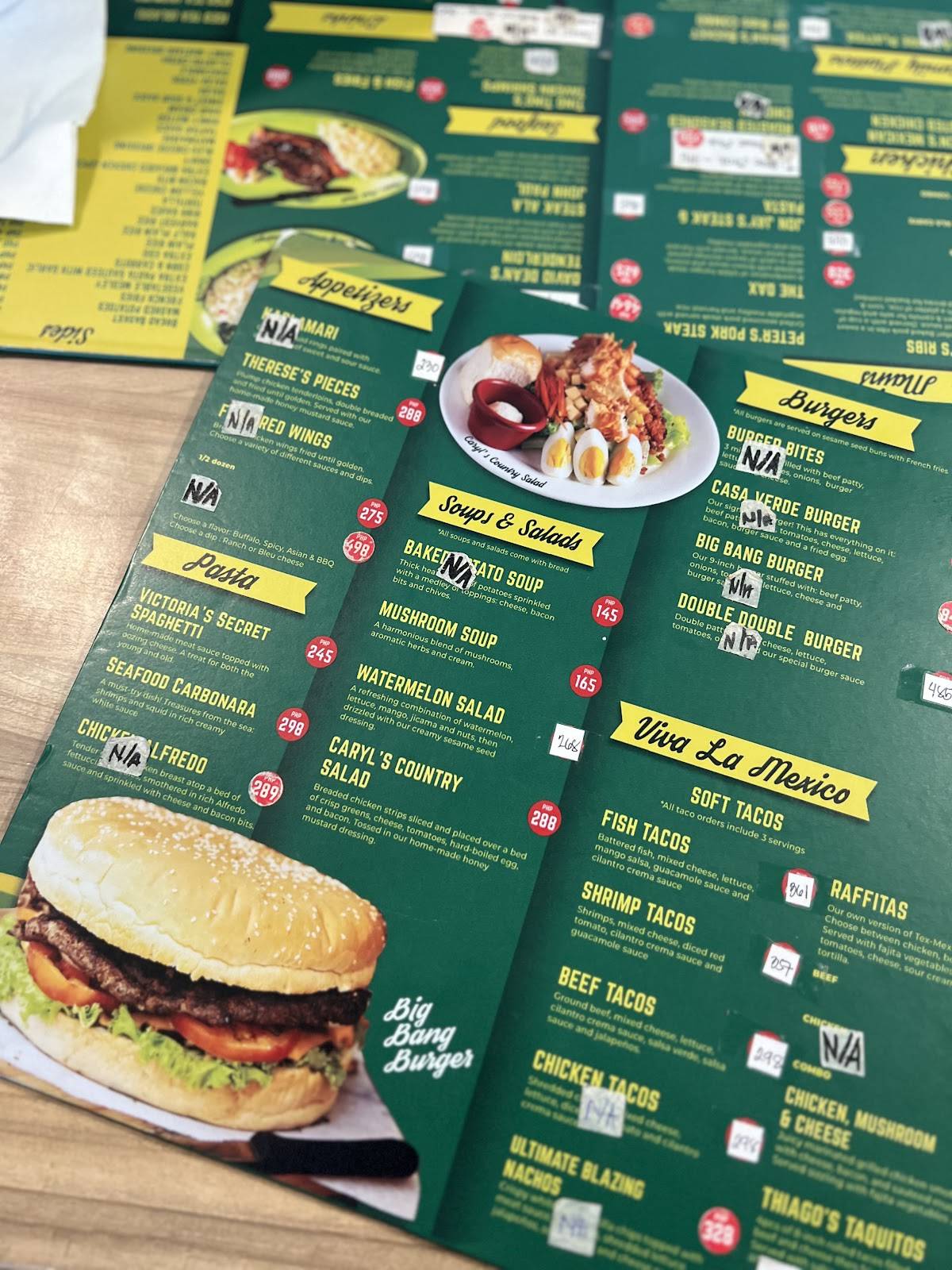 Menu at Casa Verde restaurant, Cebu City, 3rd Flr SkyPark Area SM ...