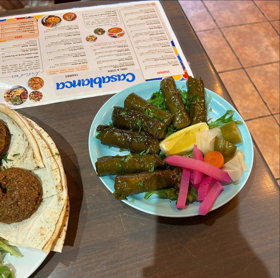 Menu at Casablanca restaurant, Cardiff, 159 City Rd