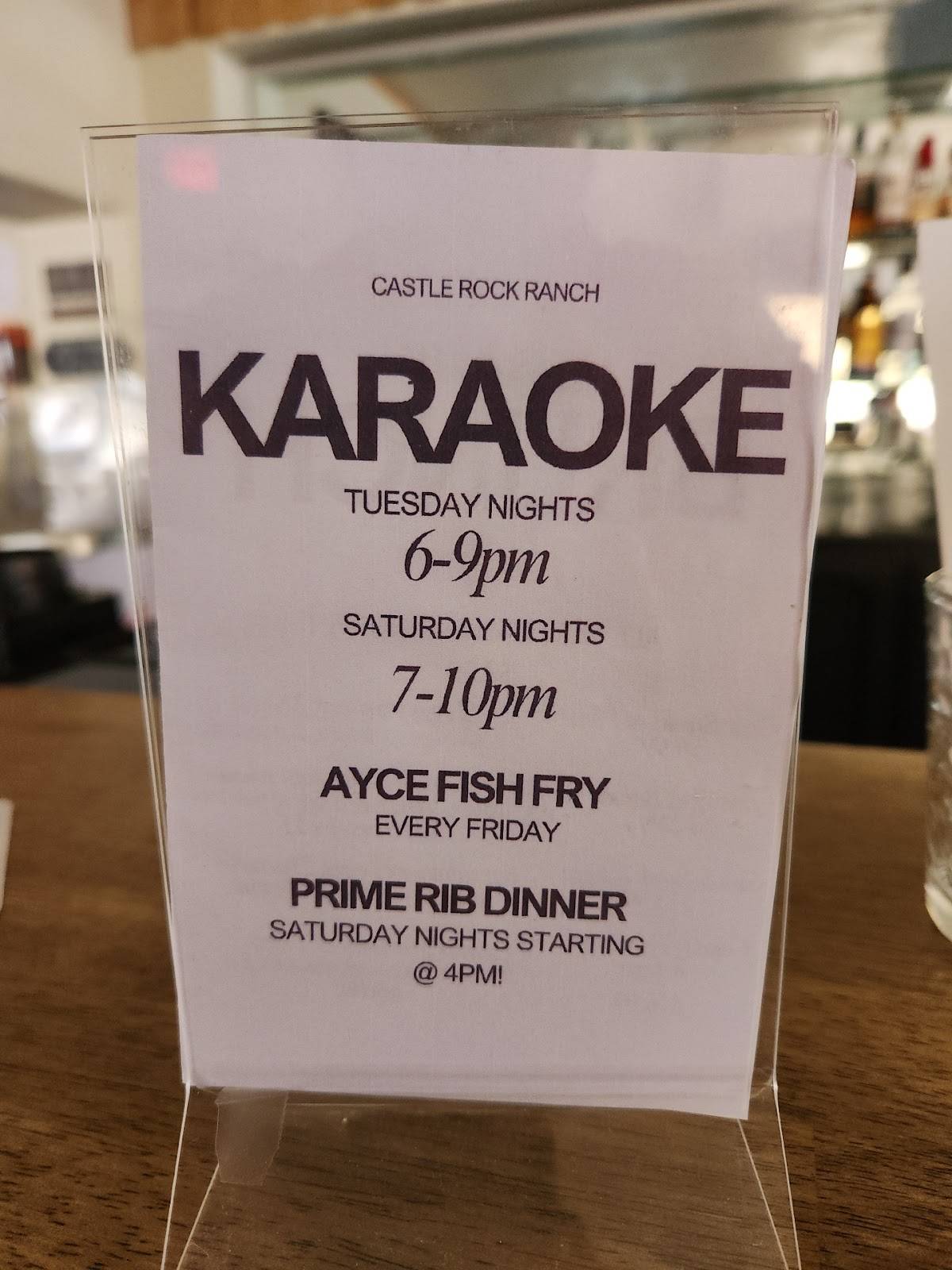 Menu at Castle Rock pub & bar, Golden Valley