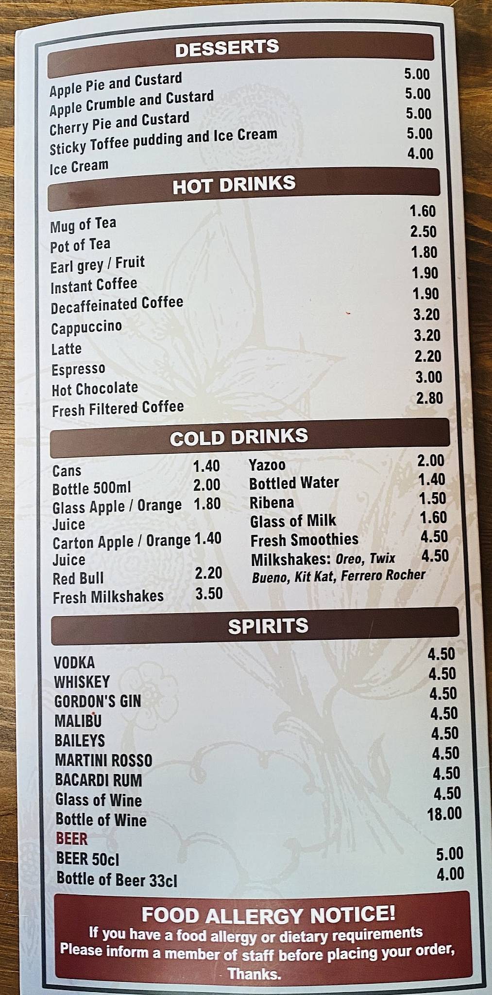 Menu at Caterham Cafe & Bistro, Caterham