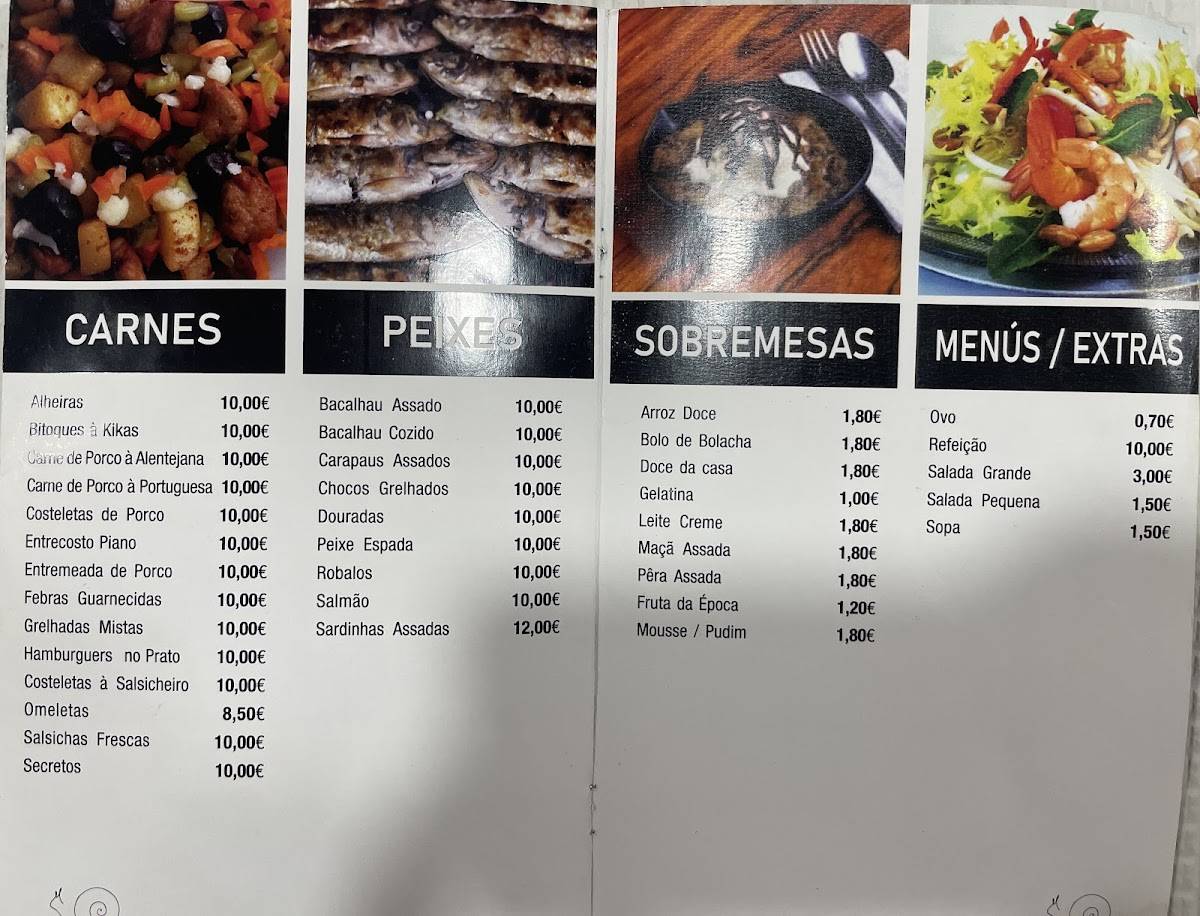 Menu em Cervejaria Kikas Caracóis restaurante, Odivelas