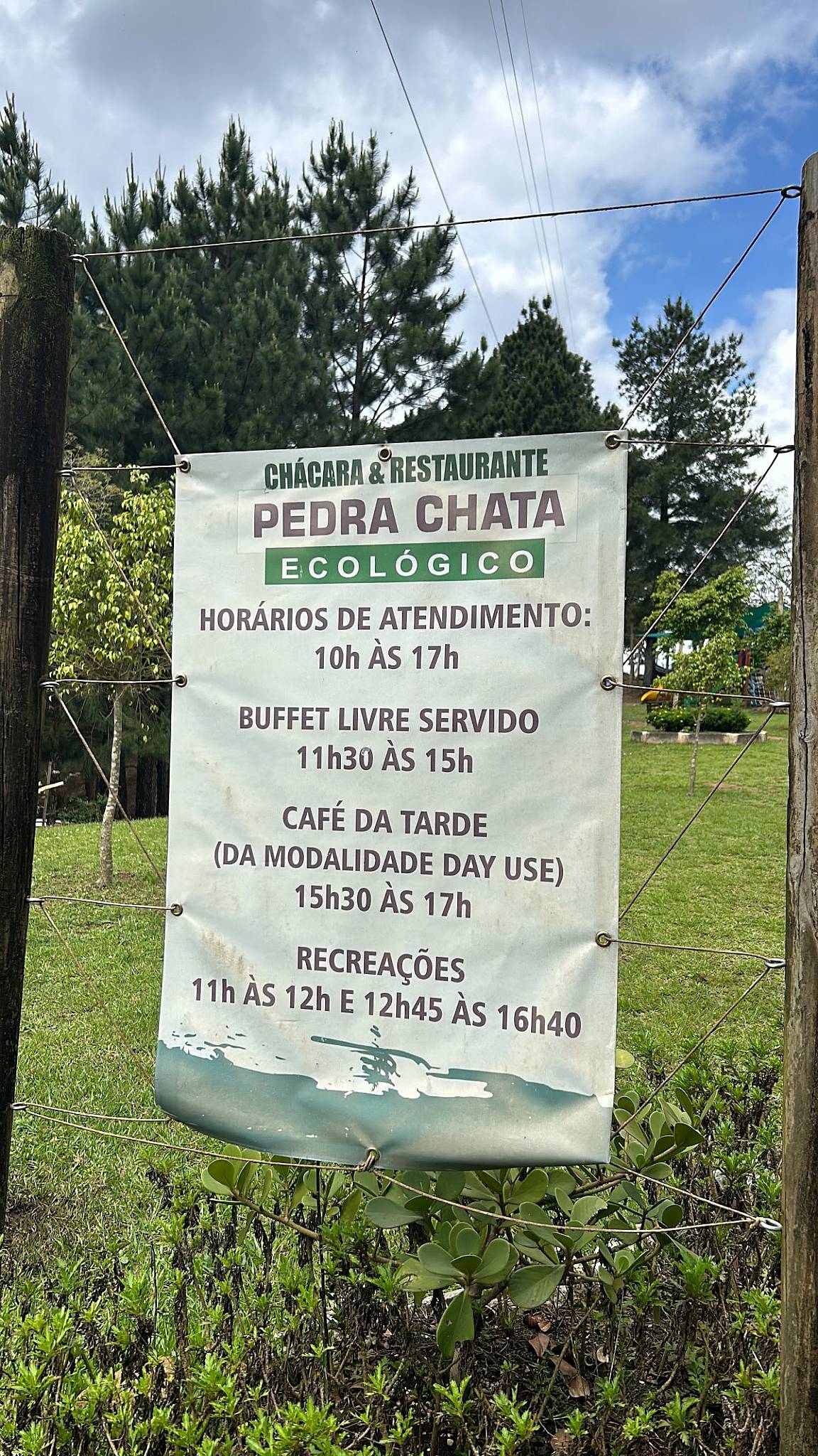 Menu em Chácara e Restaurante Pedra Chata Ecológico, Campo Magro, Rua ...