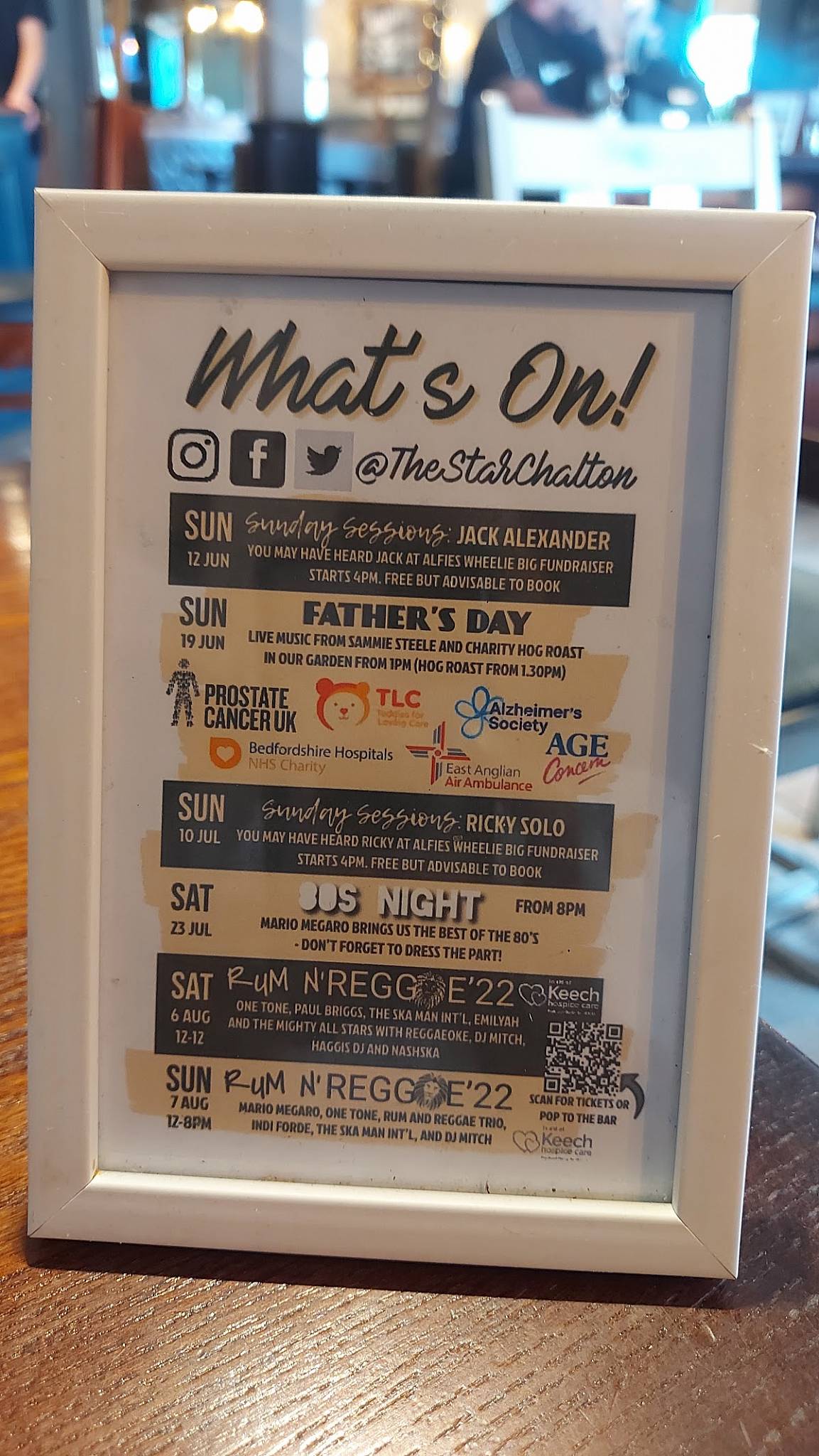 Menu at Star pub & bar, Chalton, 33 Luton Rd