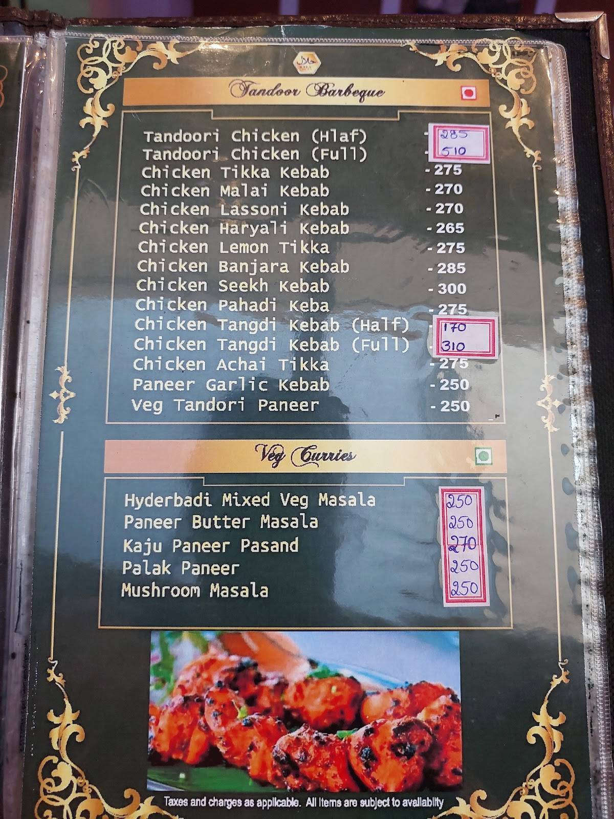 Menu at Charminar Restaurant Flavors of Hyderabad, Mangaluru