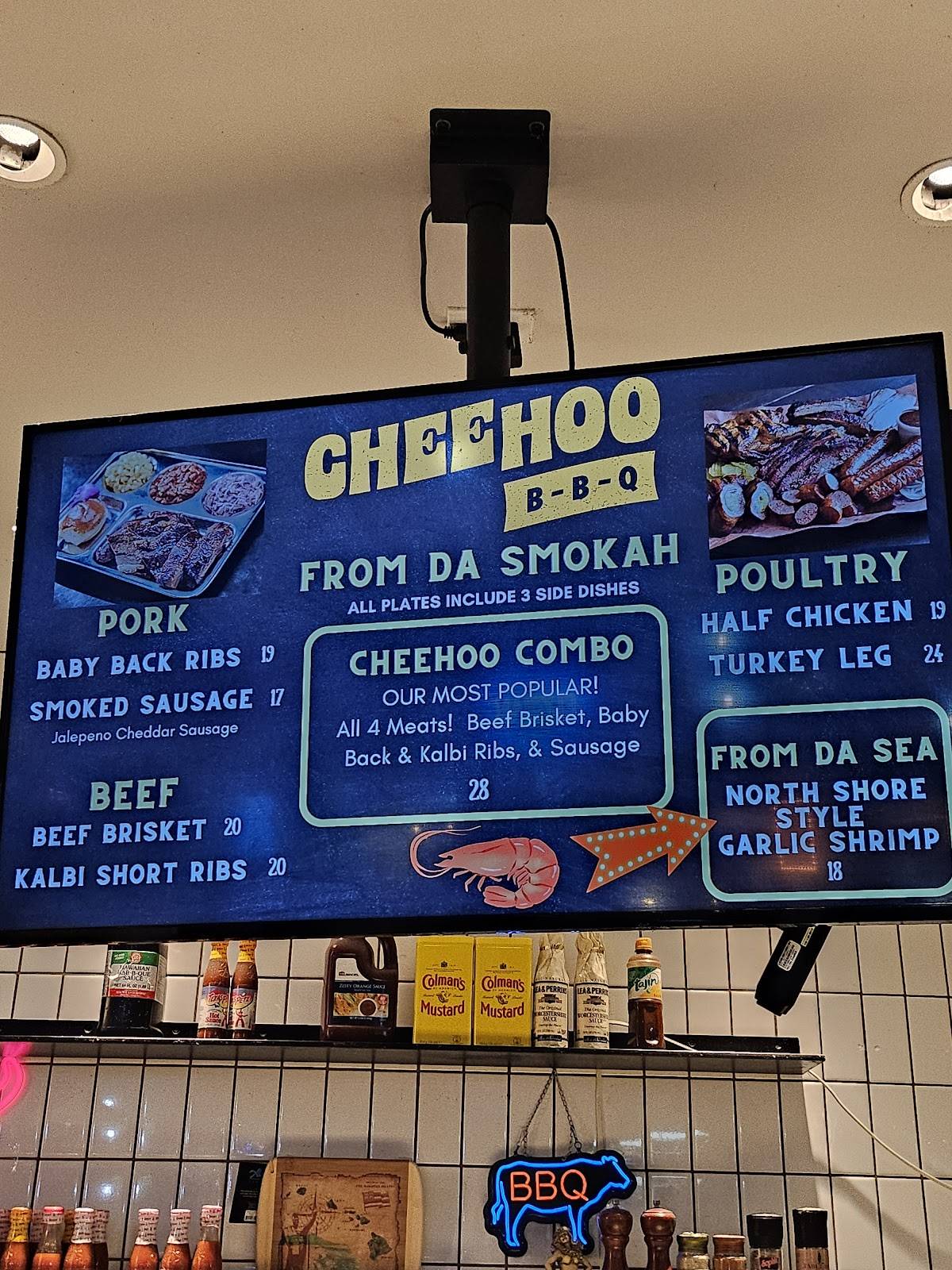 Menu at CheeHoo BBQ, Honolulu