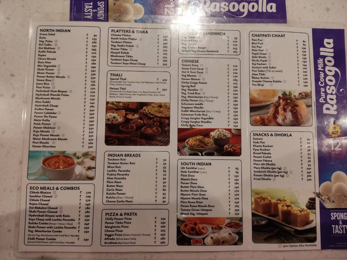Menu at Bikanervala, Chennai