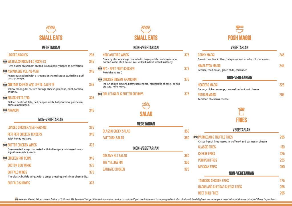 Menu at Double Roti, Chennai, J B Khanna Jag Tirth