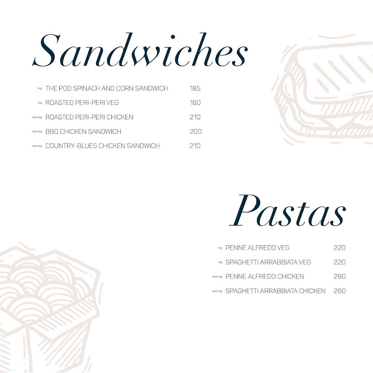 Menu at The Pod Cafe & Bistro - Sholinganallur, Chennai Thai, Chinese ...