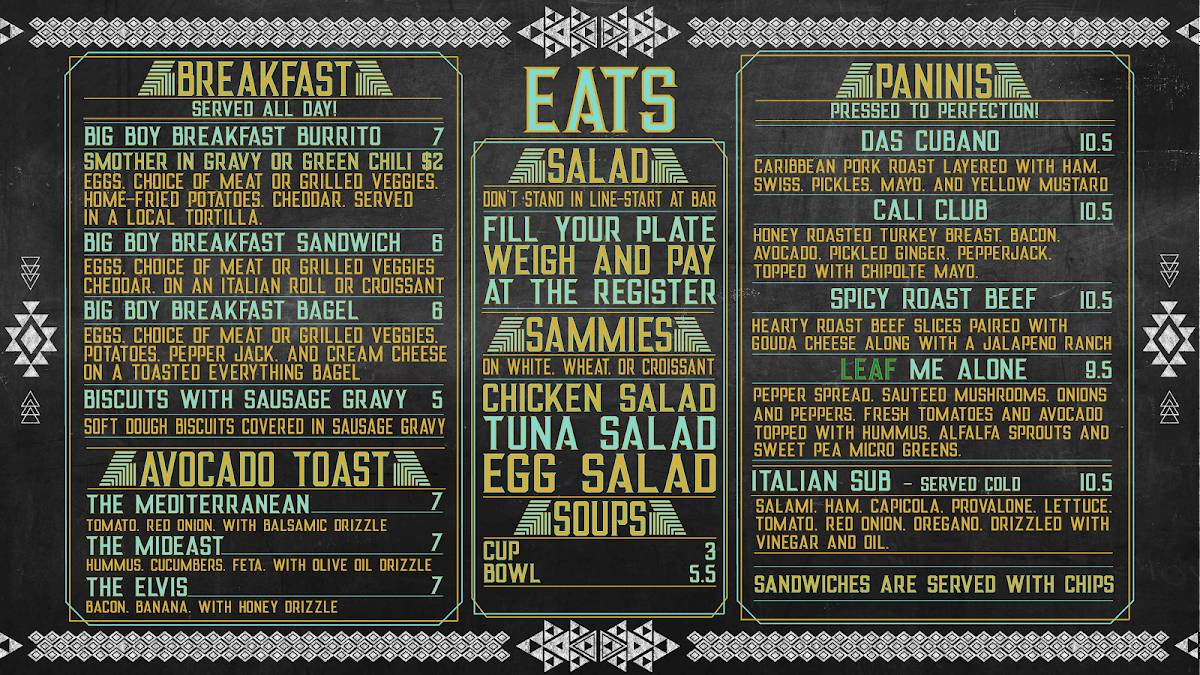 Menu at Rail Yard - Coffee Haus & Eatery cafe, Cheyenne