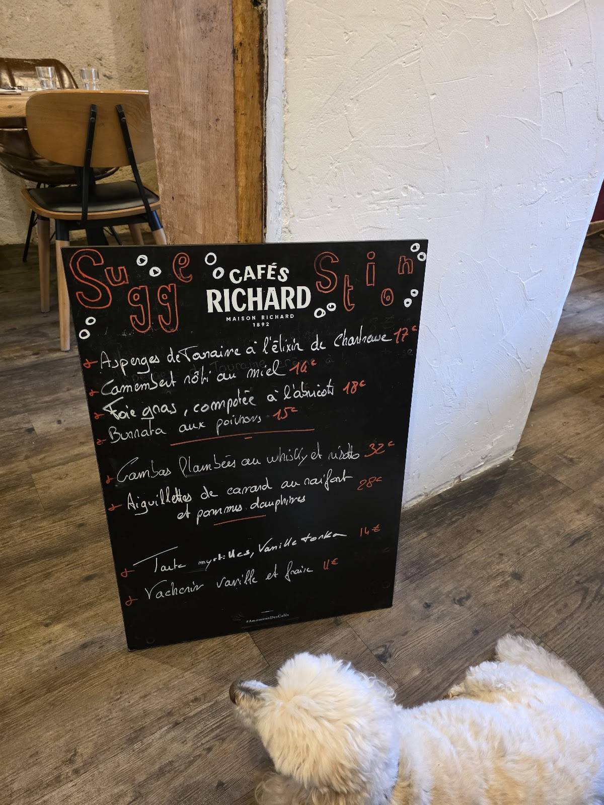 Menu au Chez Bruno restaurant, Amboise