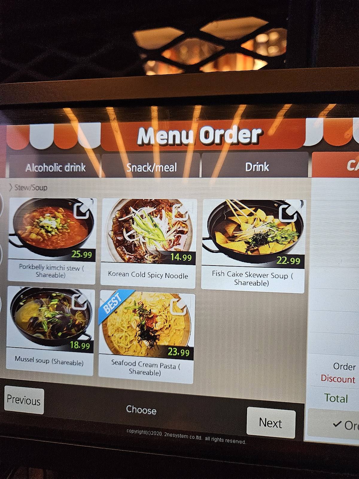 Menu at Chi Chi Korean Restaurant & Pocha, Bellevue