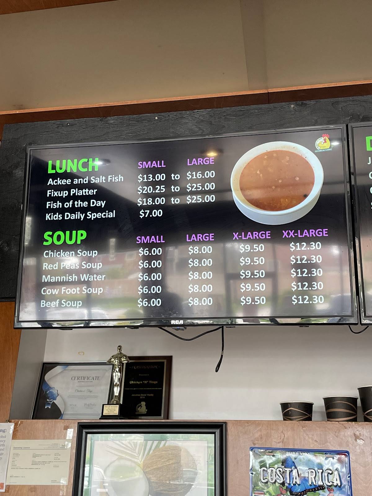 Menu at Chicken "N" Tings restaurant, Mississauga