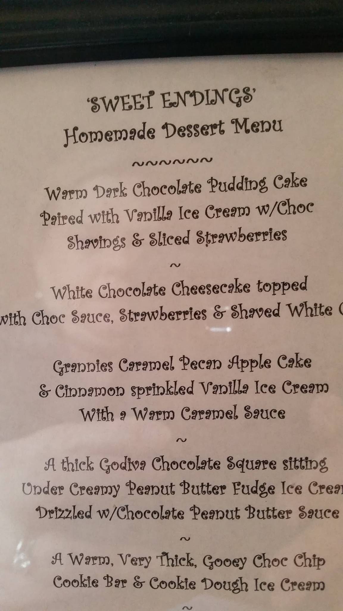 Menu at Chocolate Covered Strawberry cafe, Gallatin, Nashville Pike