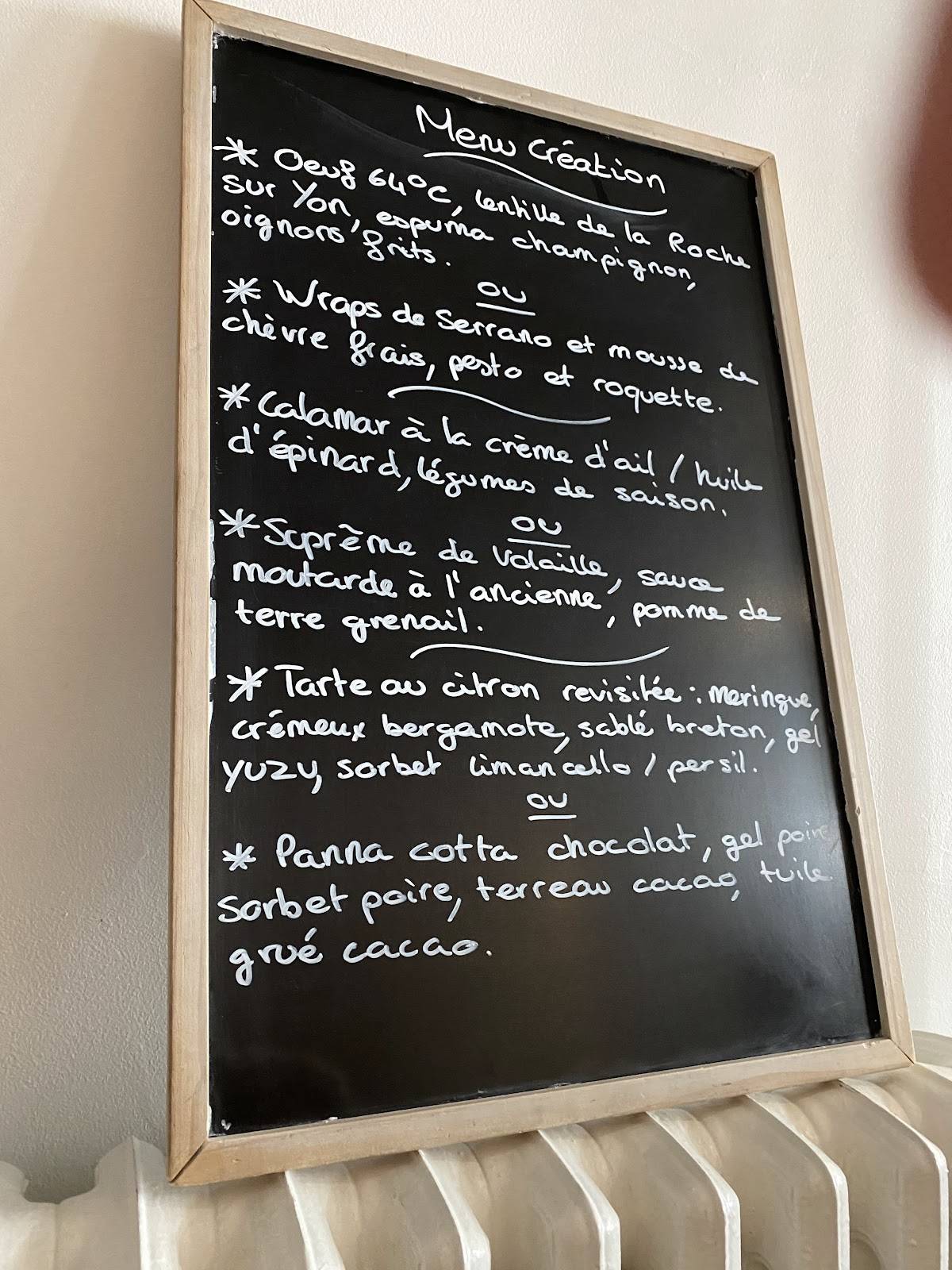 Menu au Restaurant Le Parvis, Cholet