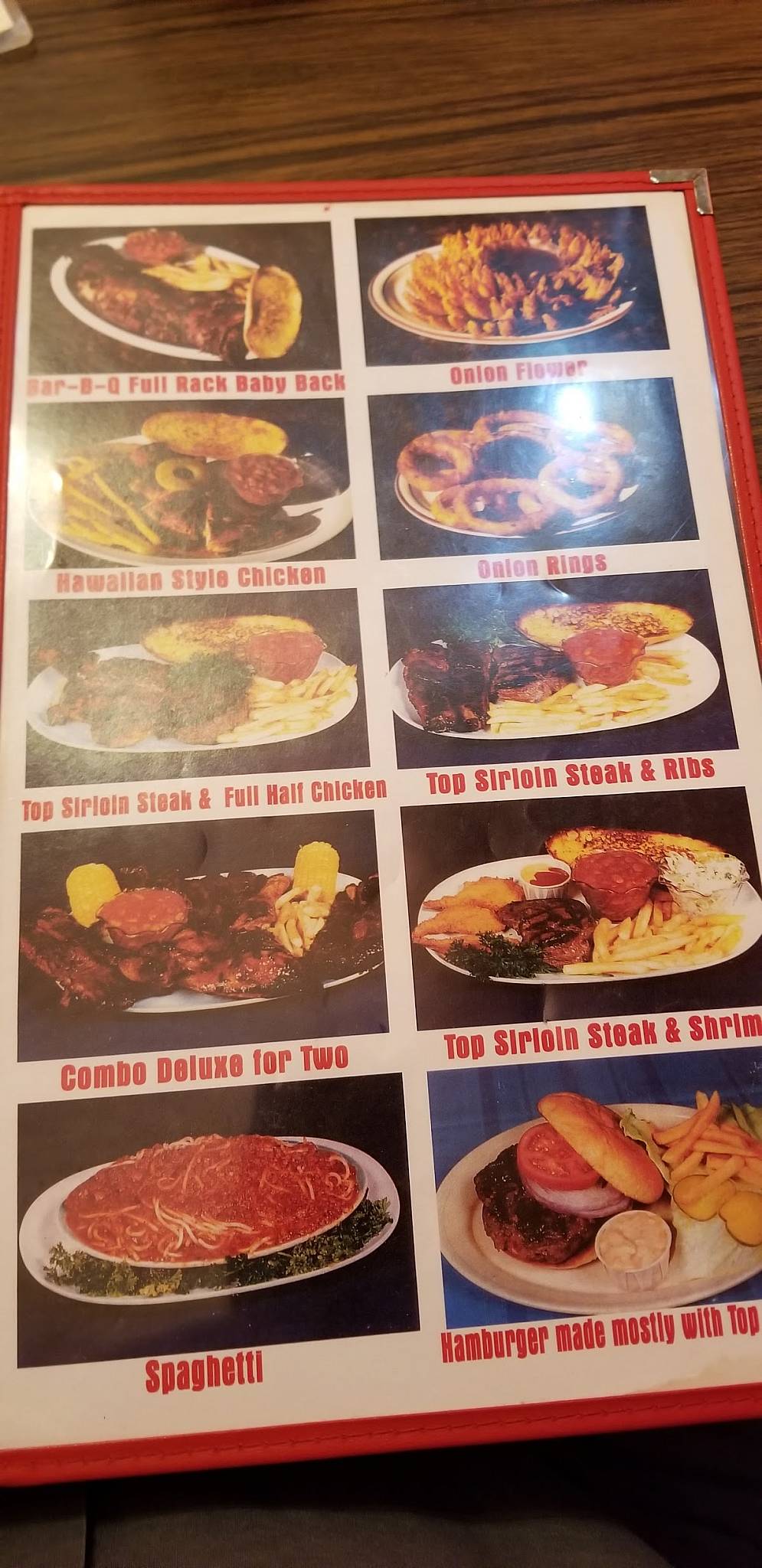 Menu at Chris & Pitts BBQ Restaurant, Downey