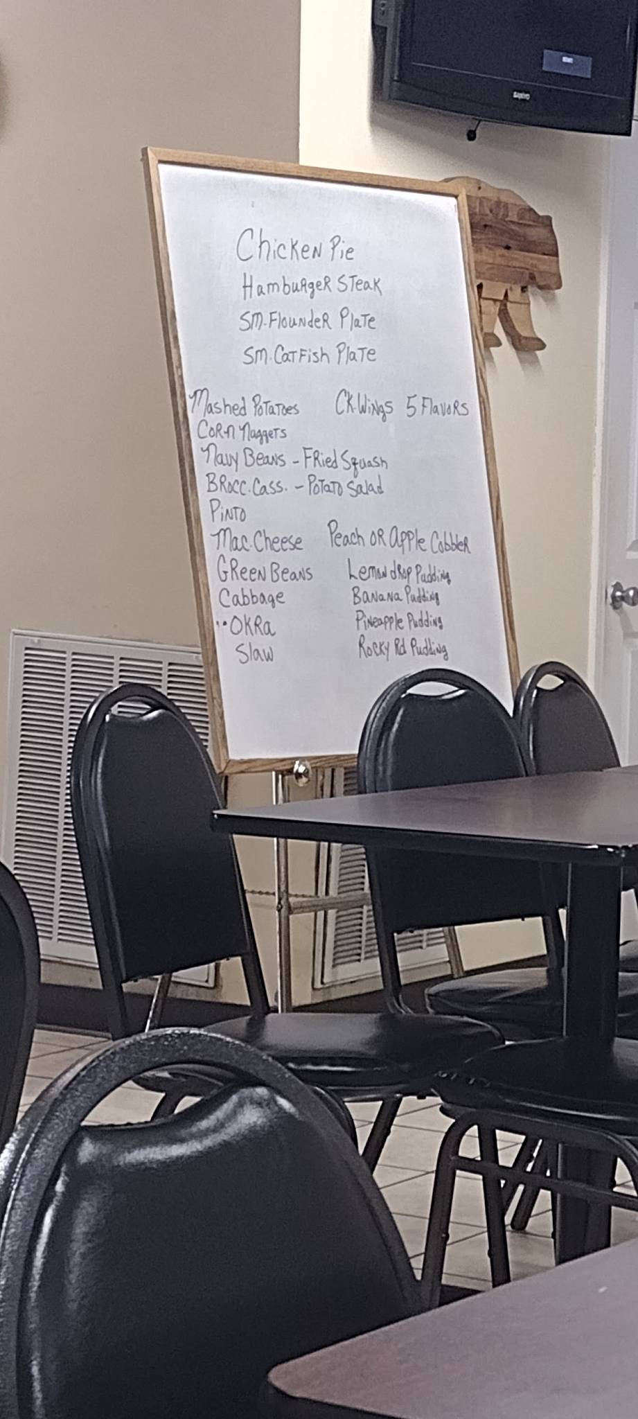 Menu at Christie's Kitchen restaurant, Polkville