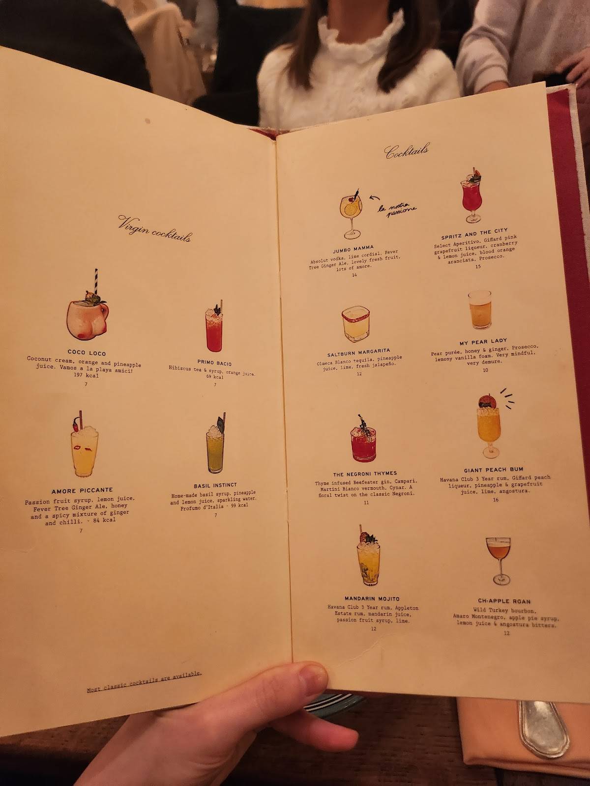 Menu at Circolo Popolare restaurant, London