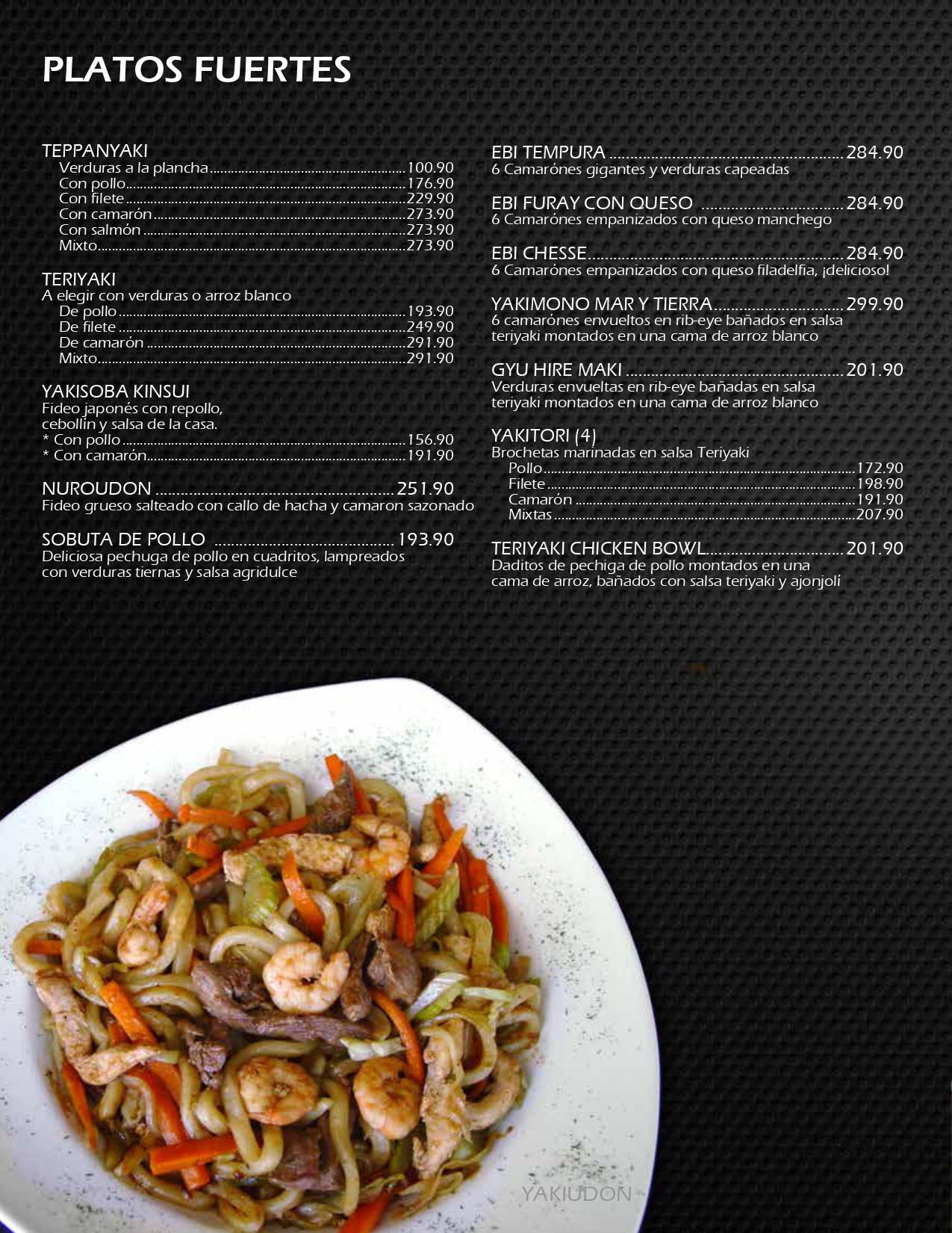 Carta del restaurante Kinsui To- Go, Ciudad Juarez