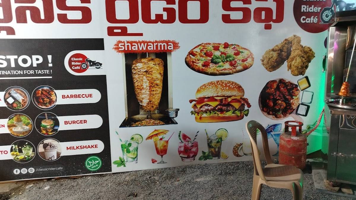 Menu at Classic Rider Cafe Restaurant, India