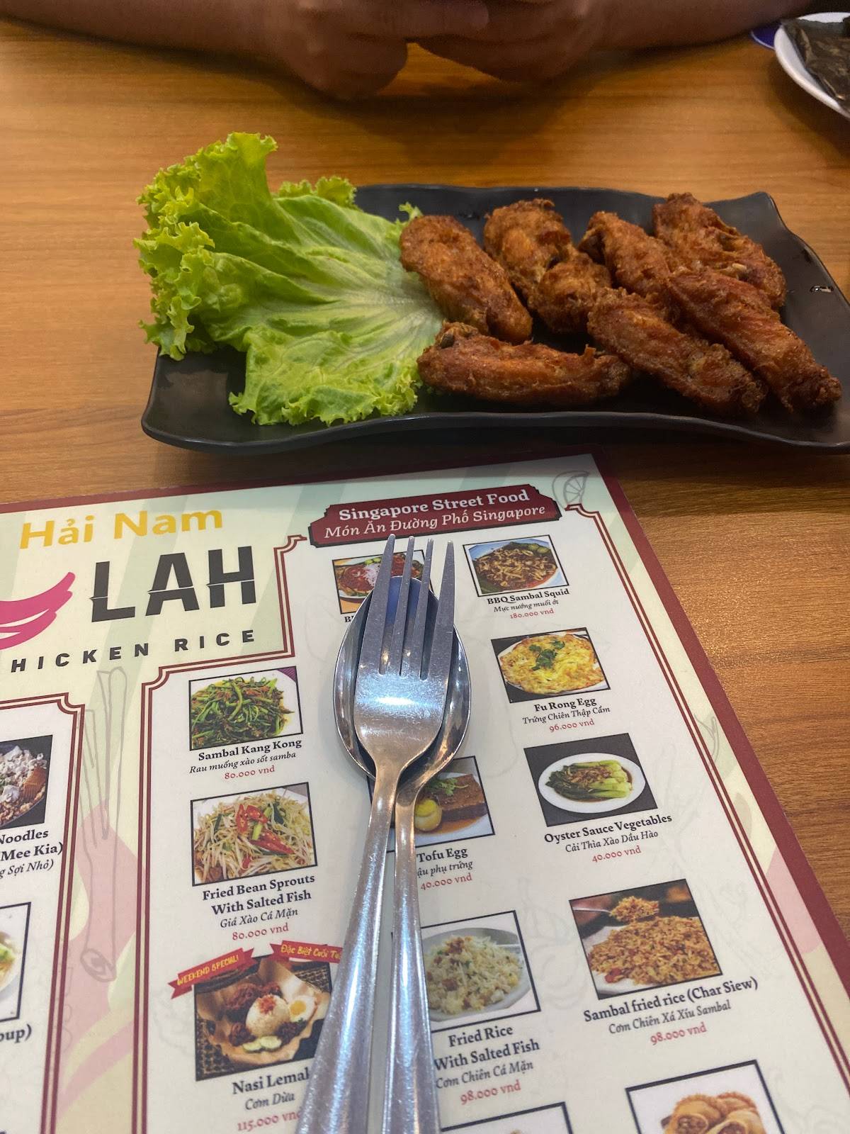Carta del restaurante Cơm Gà Hải Nam Singapore Eat Lah, Ciudad Ho Chi ...