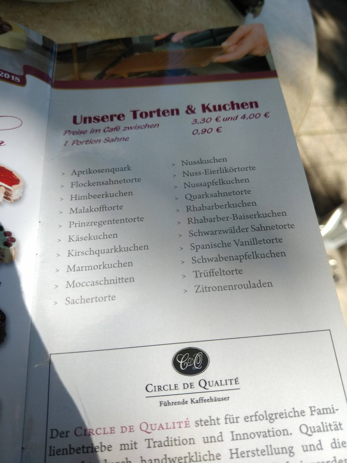 Speisekarte von Confiserie Café Tröglen cafe, Ulm