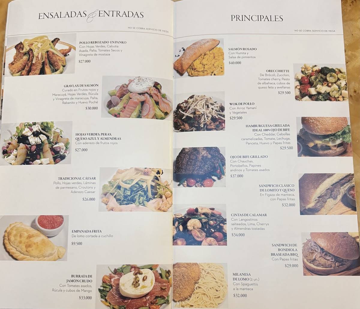Carta del restaurante Confitería La Ideal, Buenos Aires, Suipacha 384