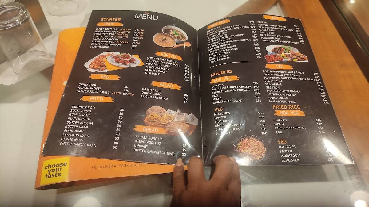 Menu at Corniche Restaurant, Kannur