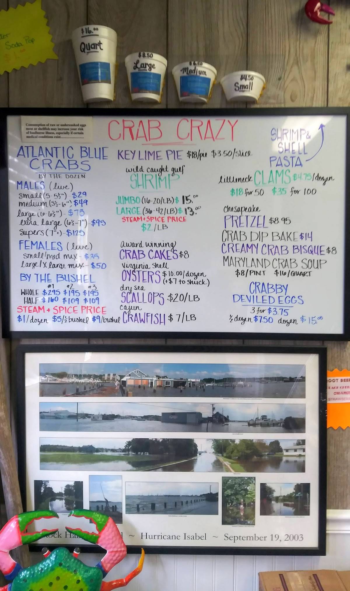 Menu at Crab Crazy restaurant, Temple