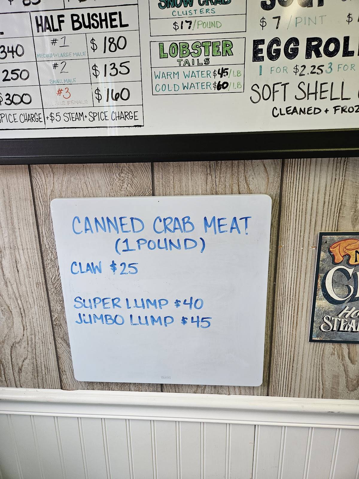 Menu at Crab Crazy restaurant, Temple