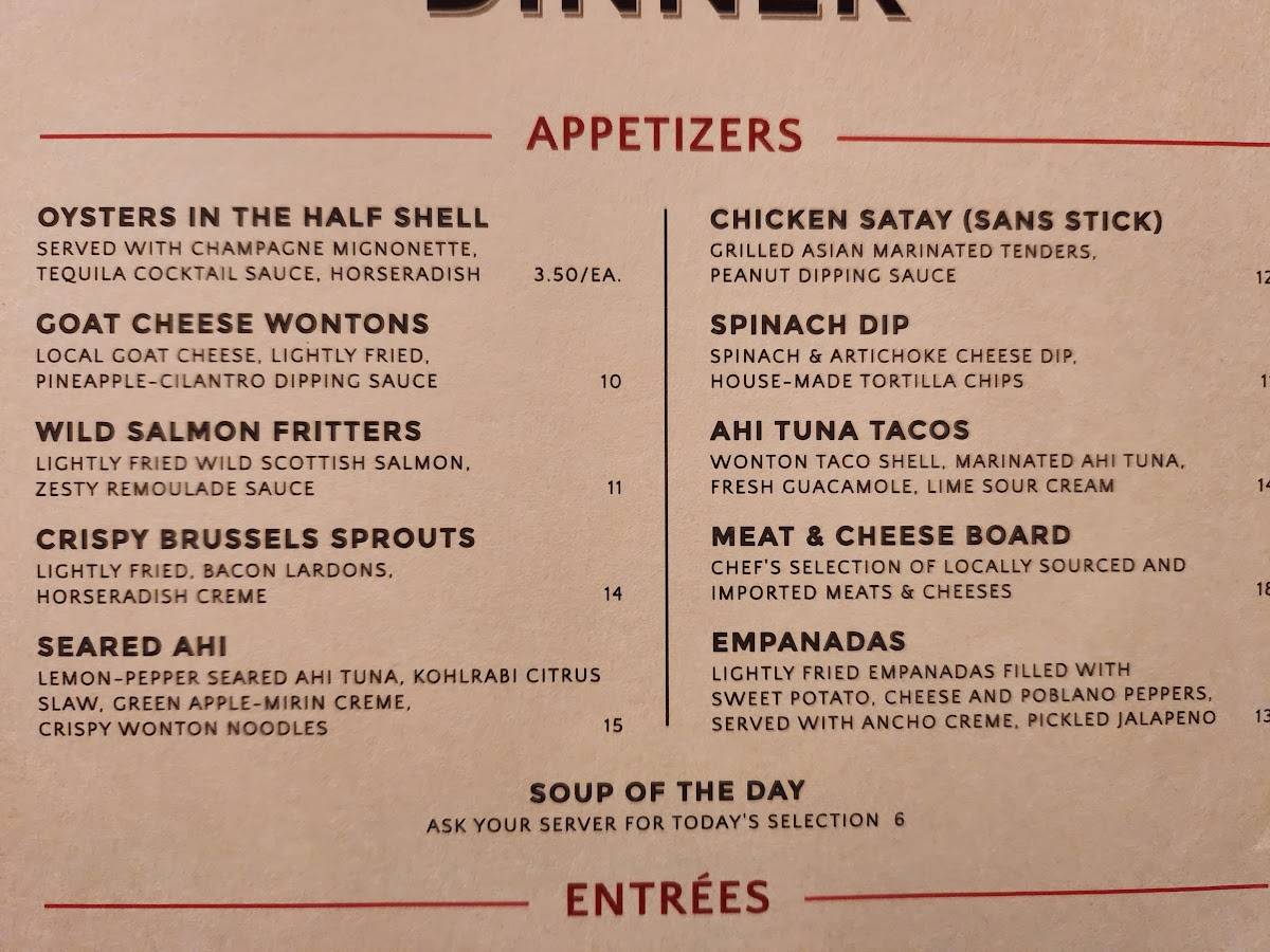 Menu at Crew Restaurant & Bar, Poughkeepsie