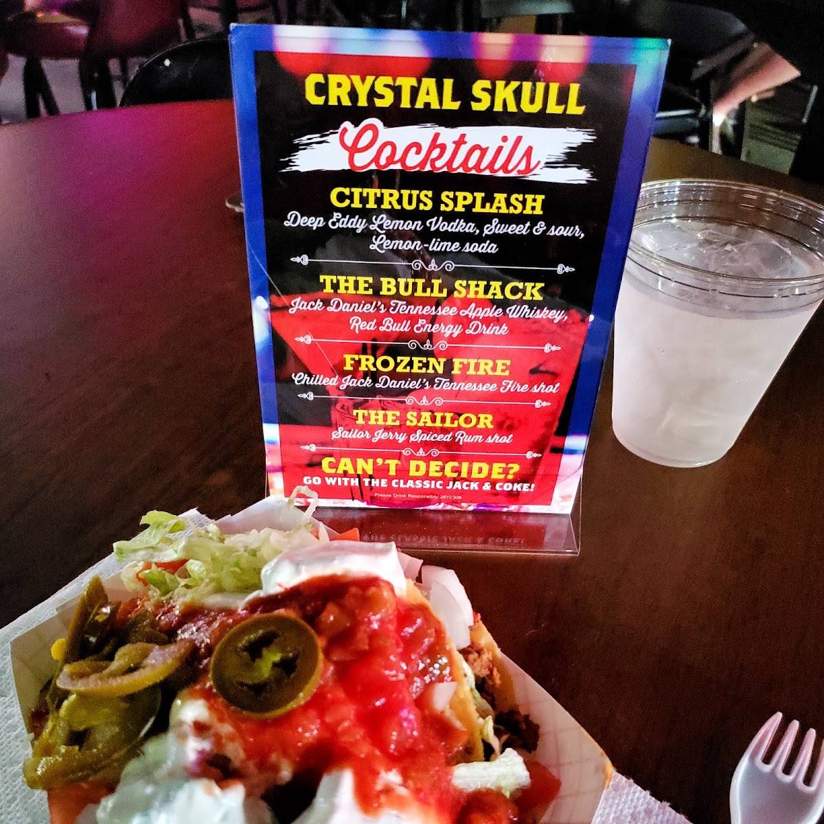 Menu at Crystal Skull Bar, Tulsa