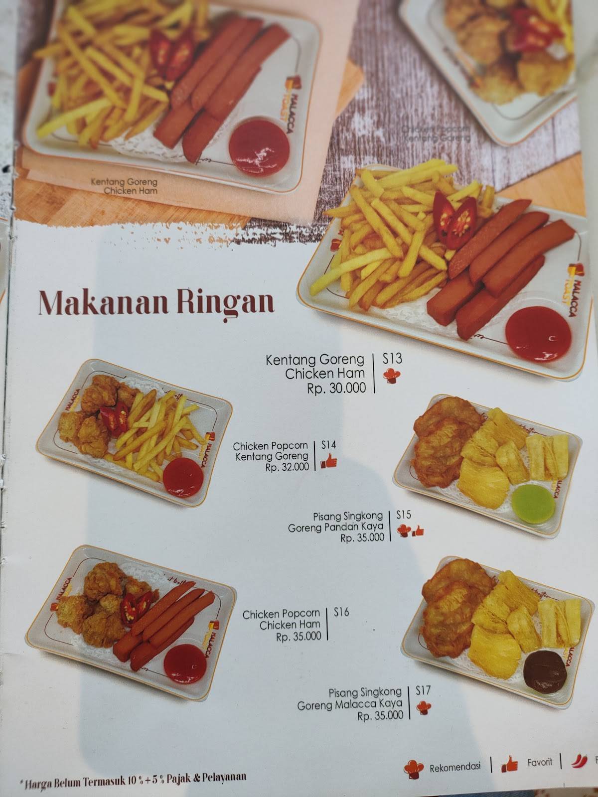 Carta del restaurante MALACCA TOAST CORNER GADING SERPONG, Curug Sangereng