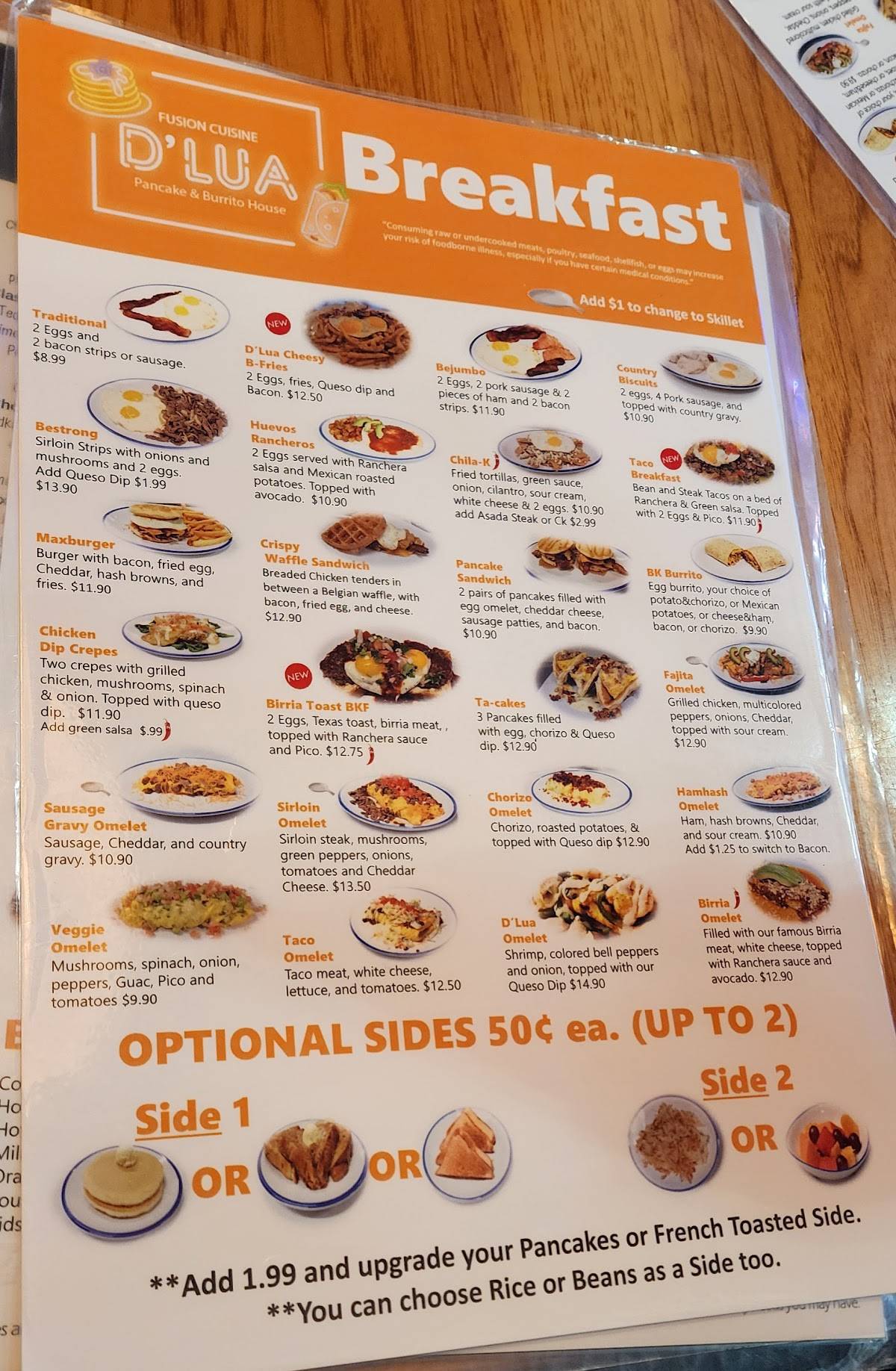 Menu at D' Lua Fusión Cuisine restaurant, Bettendorf