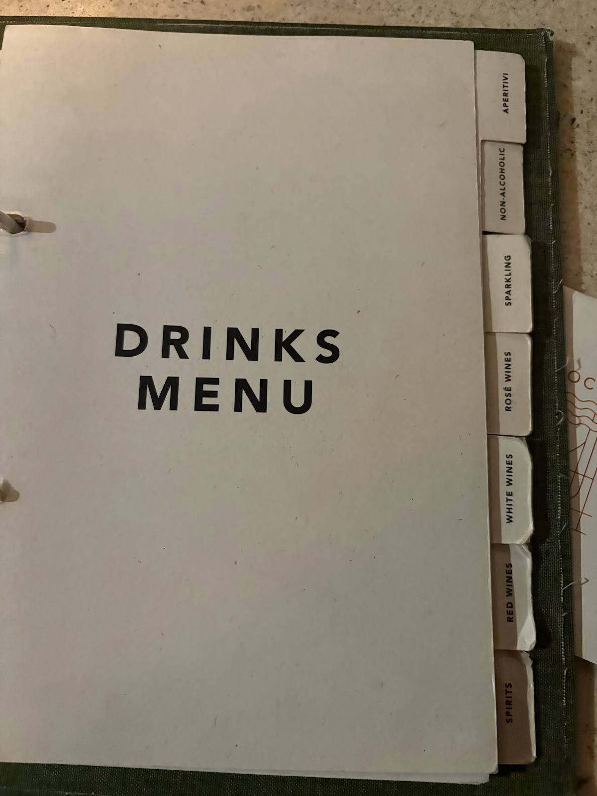 Menu at DAROCO Soho London restaurant, London