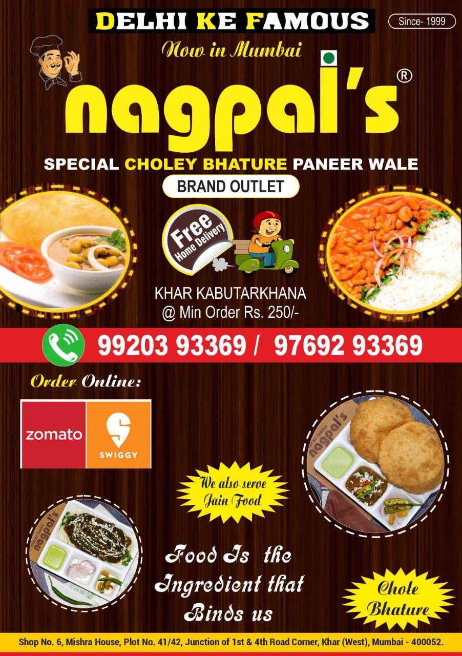 Menu at DELHI KE FAMOUS Nagpal's Chole Bhature, Mumbai