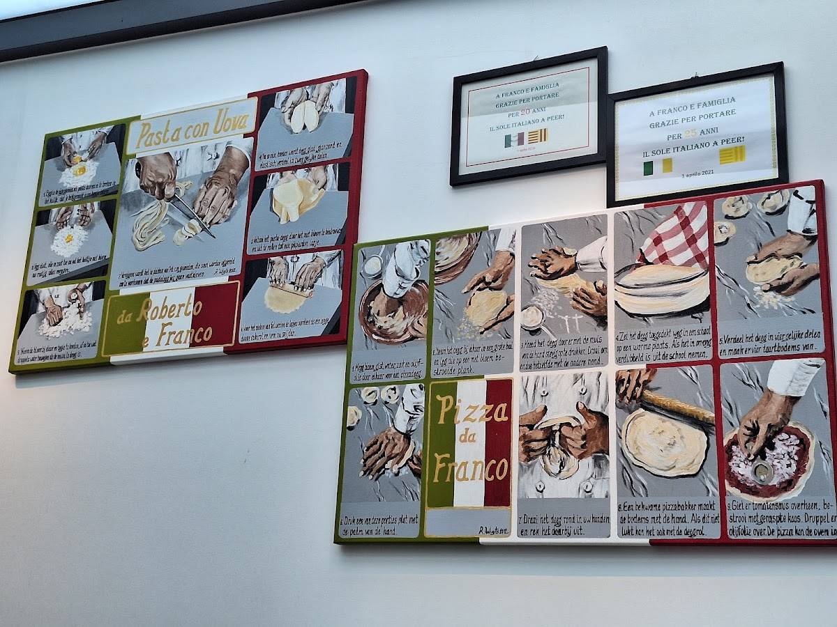 Menu at Da Franco restaurant, Peer