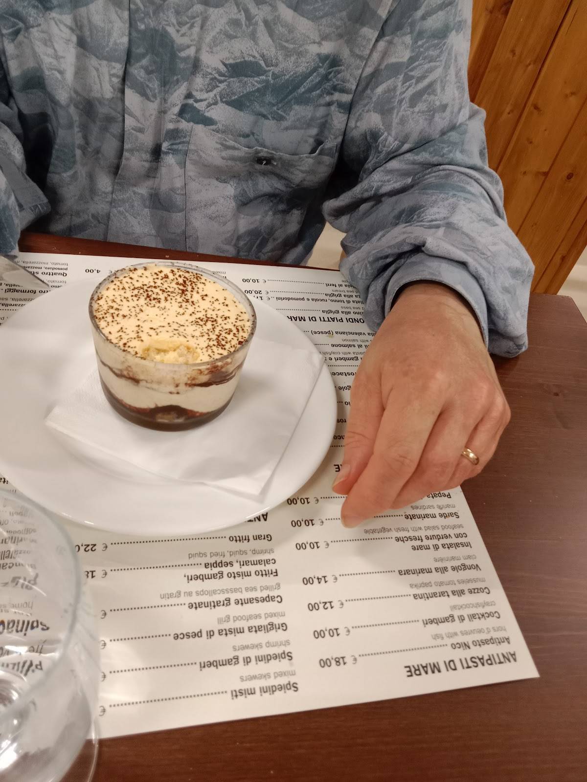 Carta del restaurante Da Nico, Lido Adriano