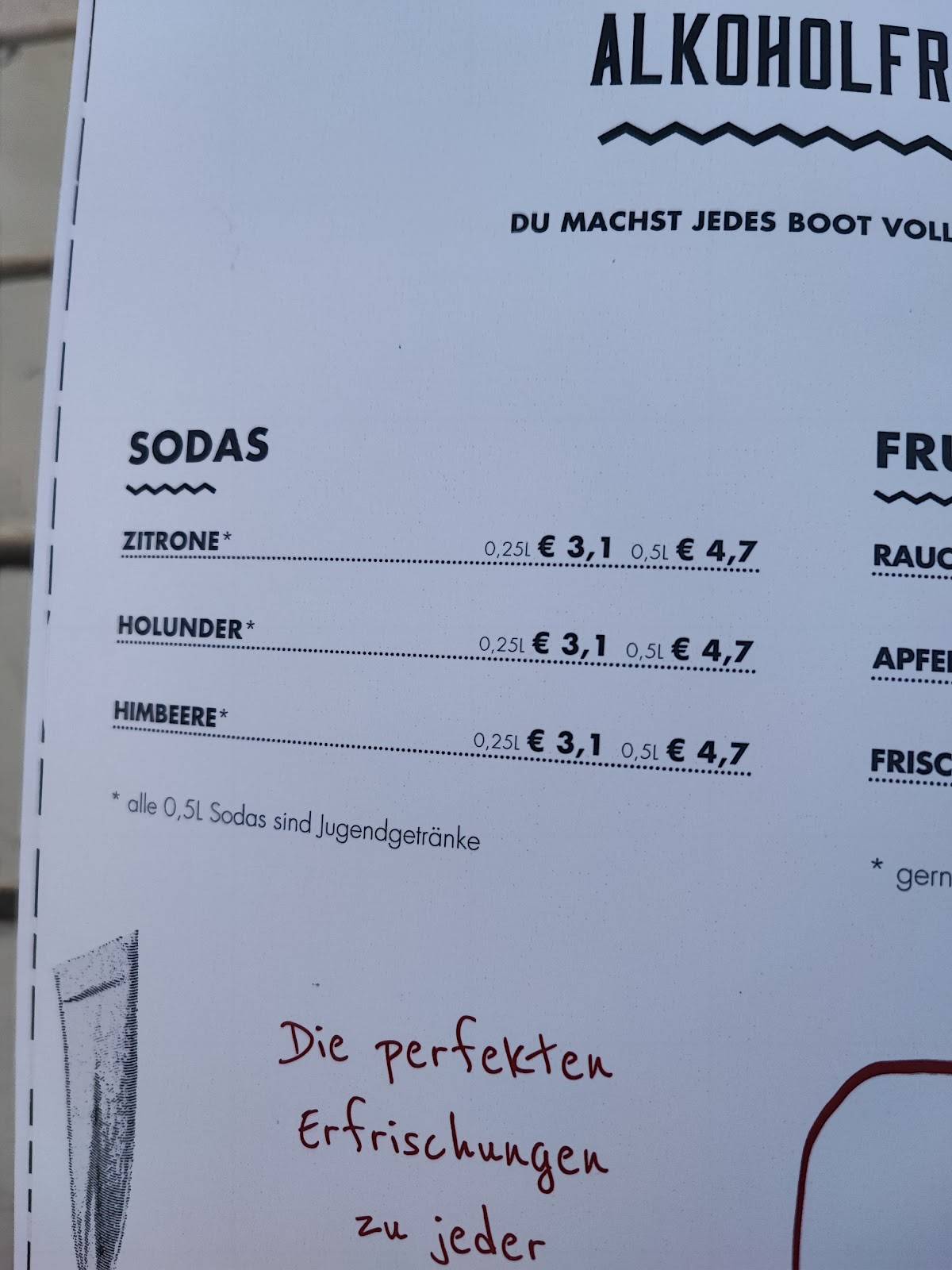 Speisekarte von Das Bootshaus restaurant, Wien, An der unteren Alten ...