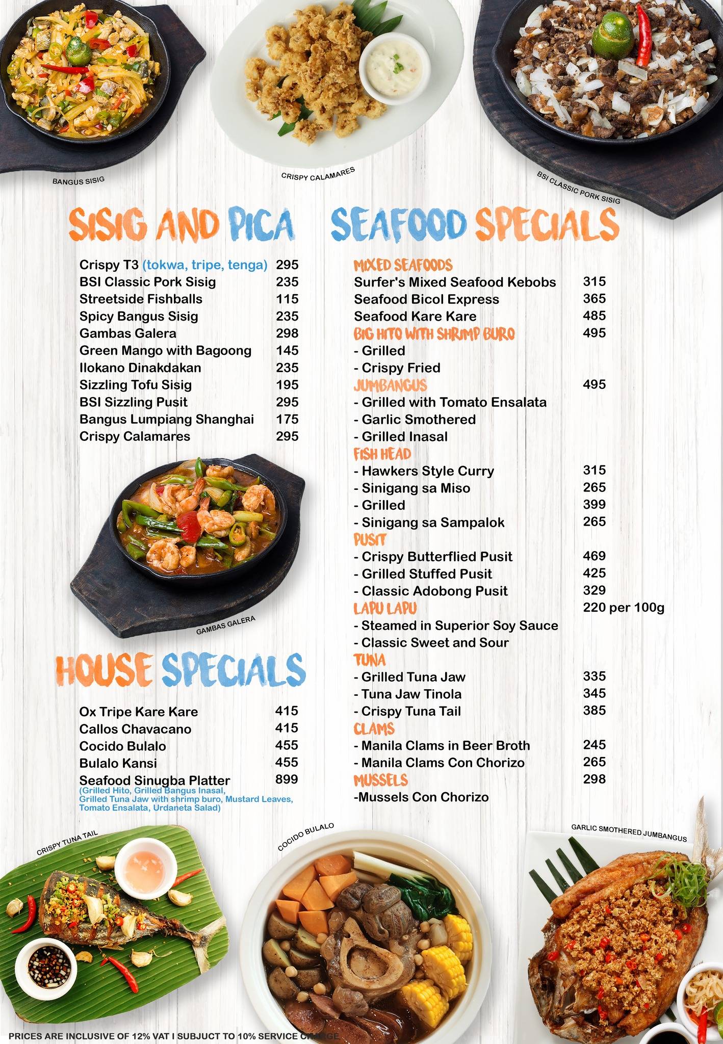 Menu at Seafood Island Abreeza Mall Davao City restaurant, Davao City