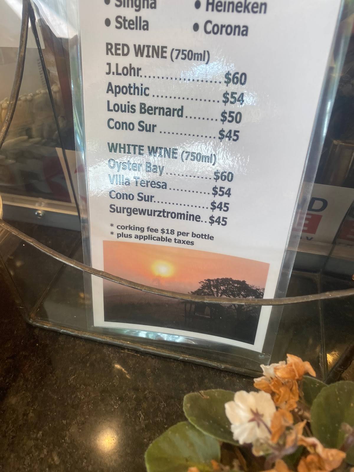 Menu at Thai-Isaan Cuisine and Café, Delta