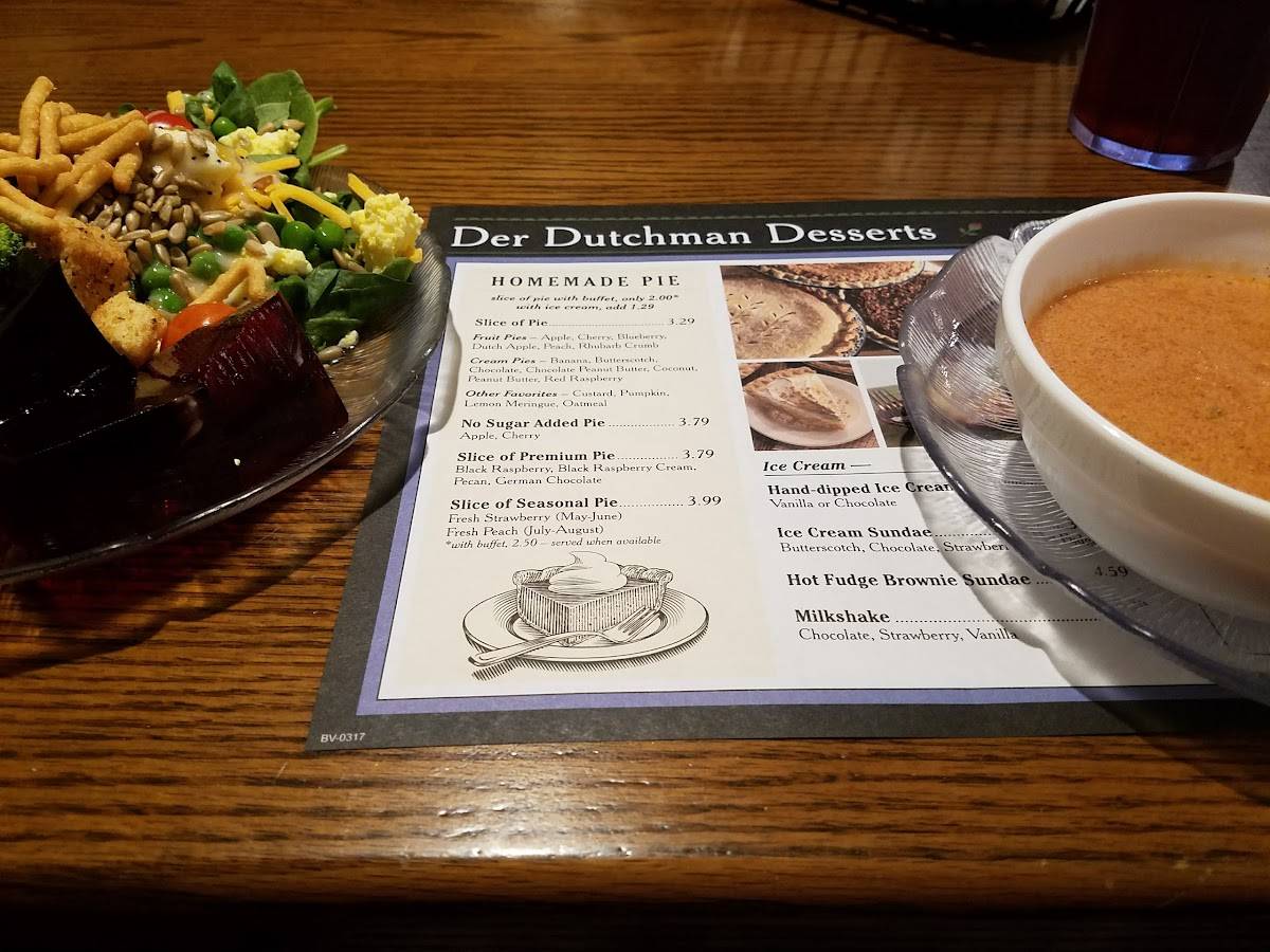 Menu at Der Dutchman restaurant, Bellville