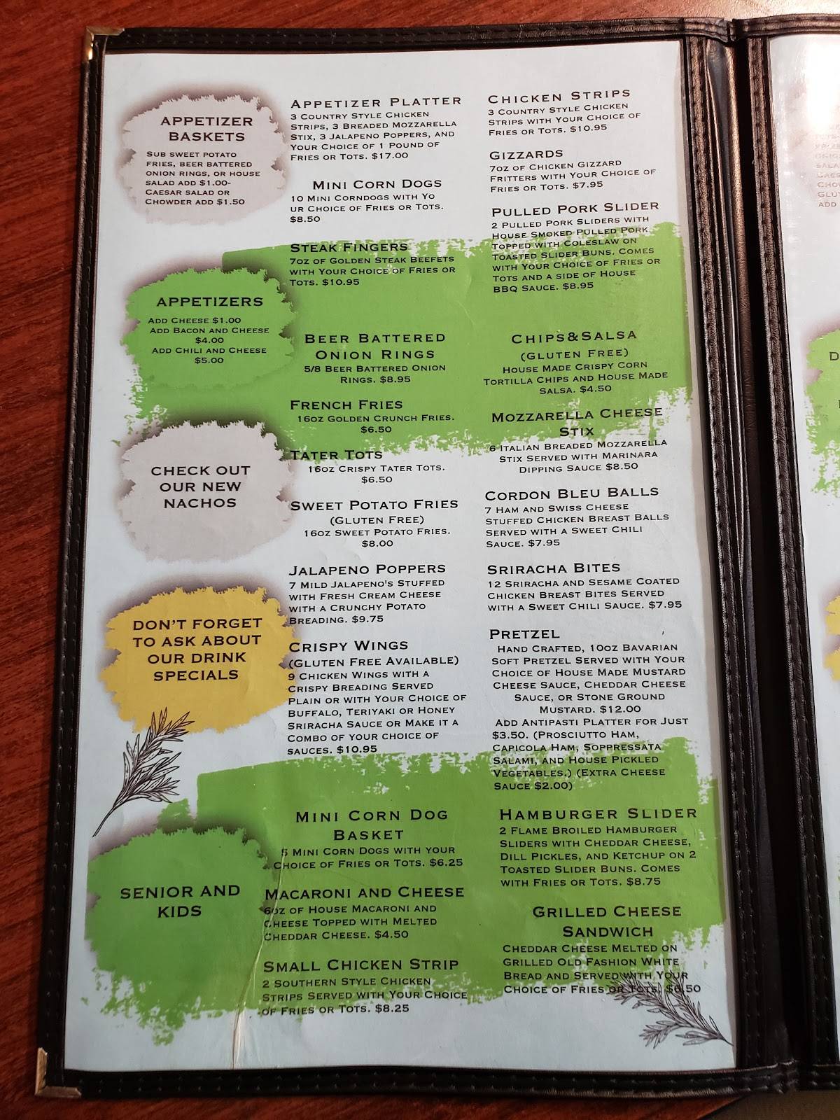 Menu at Desert Inn Sports Bar and Grill, Metolius